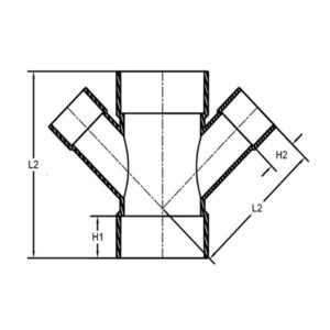 Double Y 45° reducer – Misr Elhegaz
